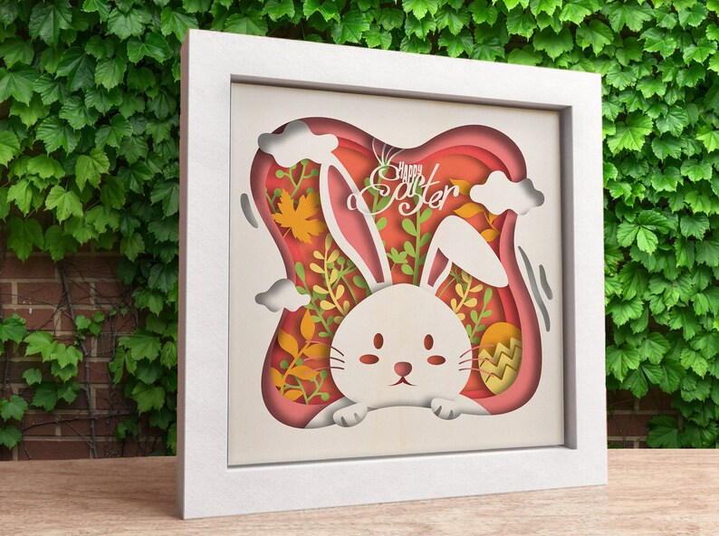 3d Easter Day Shadow Box Svg Happy Easter Papercut Files for - Etsy