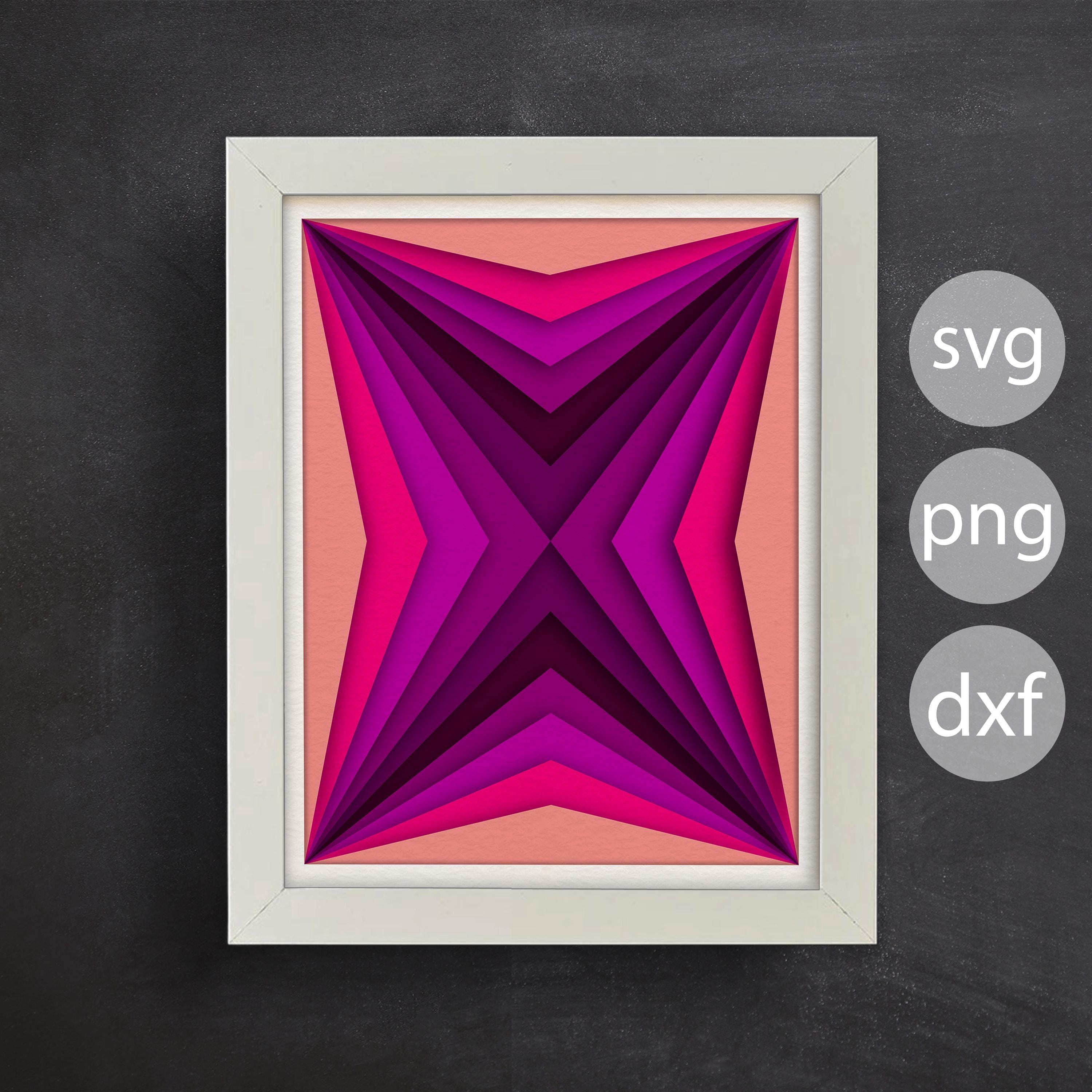 3d Abstract Shadow Box Svg, 3d Geometric Svg, Paper Cut, Files for ...
