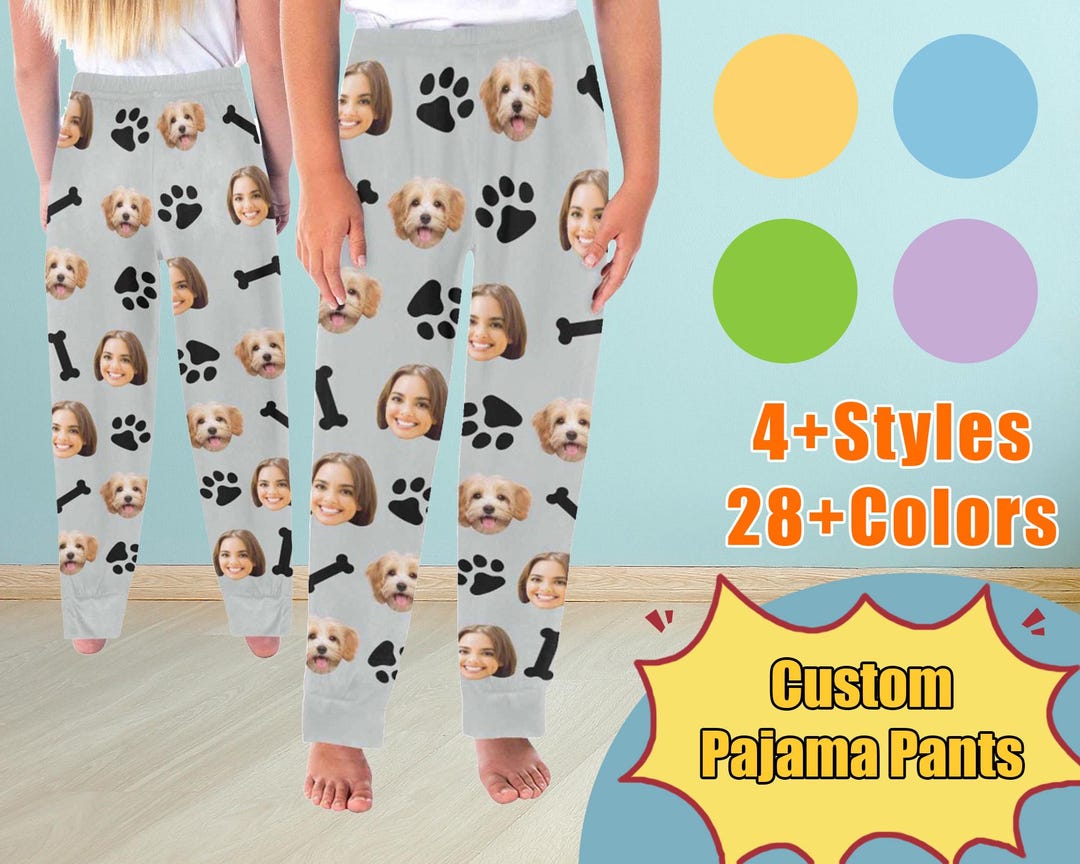 Customized Pajama Pants With Face Custom Pants Personlized Women&men ...