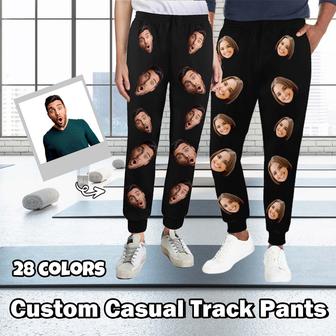 Custom Face Sweatpants Customize Unisex Sweat Pants Personalized Casual ...