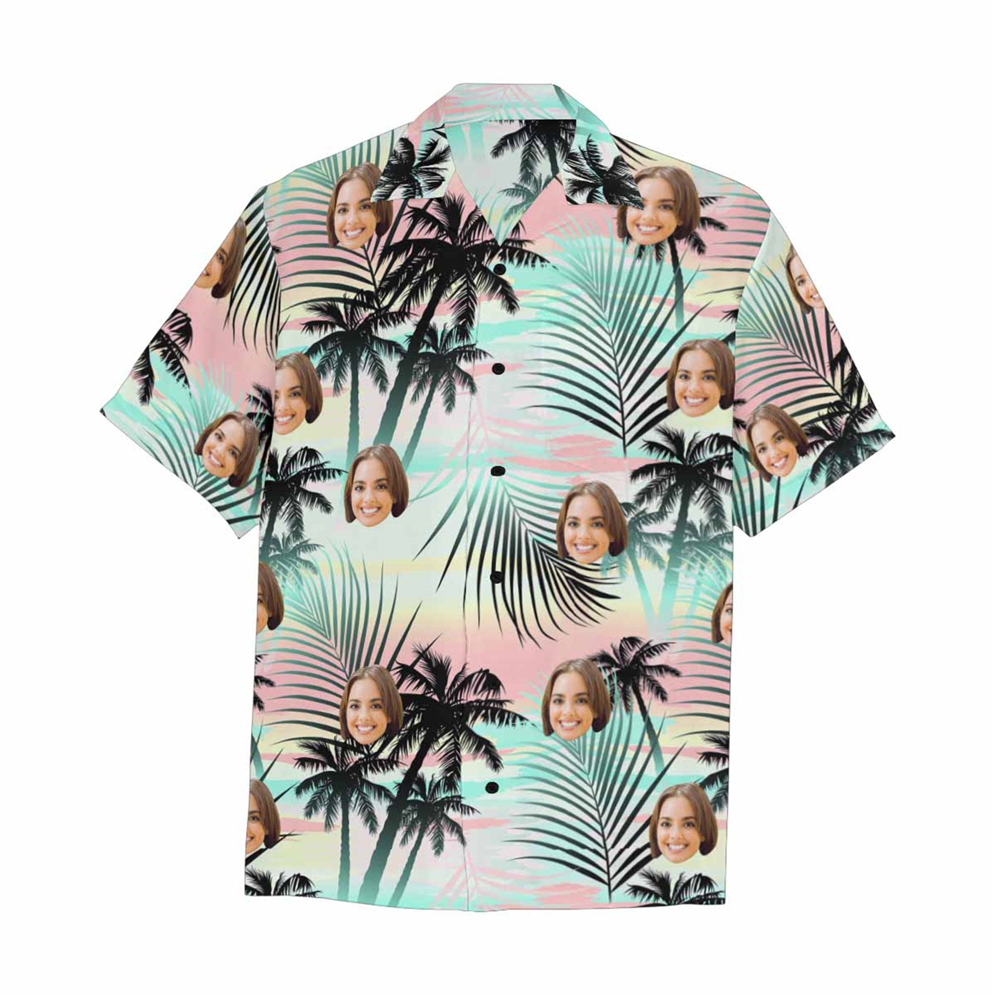 Personalized Face Design Shirt Custom Women's Face Hawaiian Shirt ...