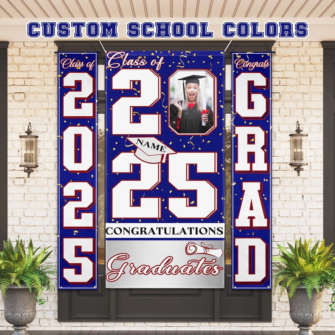 Custom Class of 2025 Graduation Door Banner Personalized Grad Decor ...