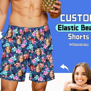 Custom Swim Trunks Swimsuit Face Swim Trunk Personalized Photo Swimwear ...