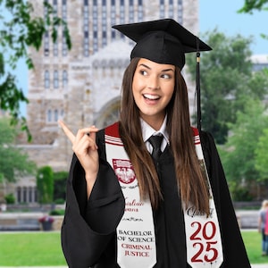 Personalized Graduation Sash With Text Logo Personalized in Loving ...