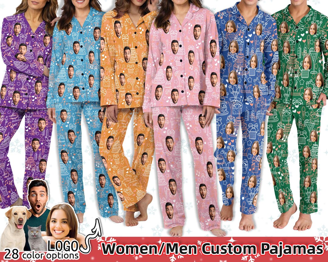 Birthday Pajamas Customized Pajama Set for Lovers Personalized Pajama ...