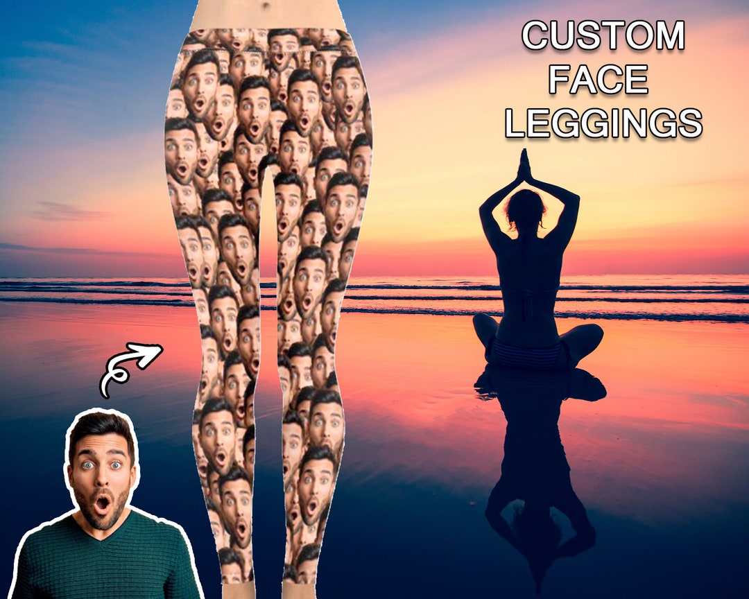 Custom Face Women's Leggings Festival Leggings Custom Leggings With ...