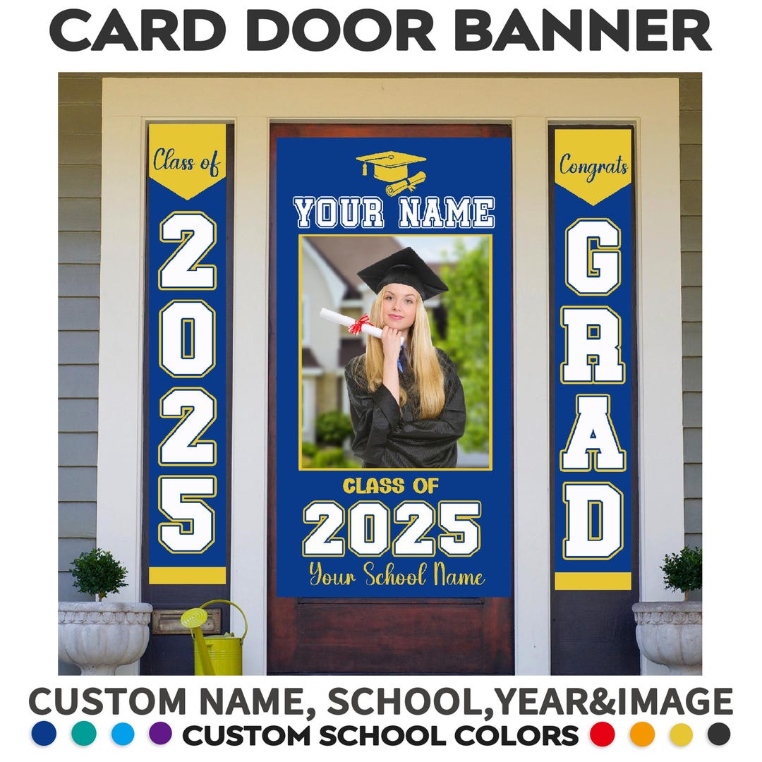 Custom Graduation Door Banner 2026 Personalized Grad Party Decor With ...