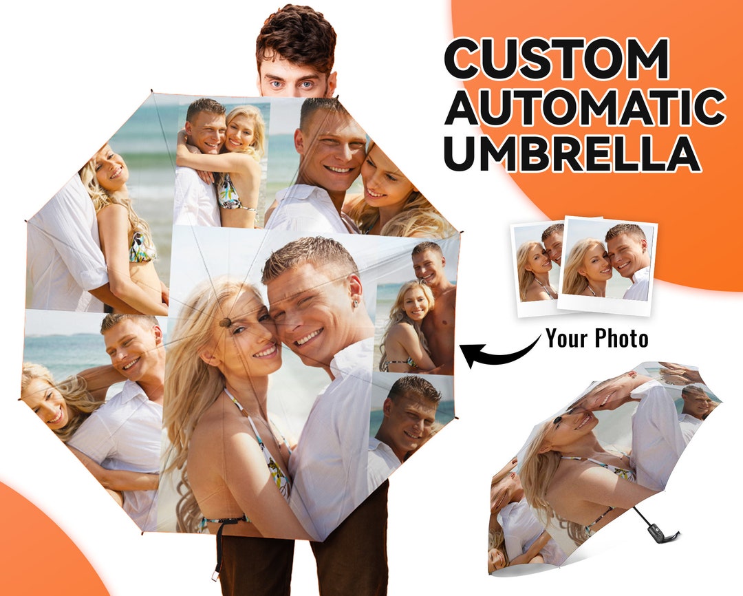 Custom Umbrella Photo Face Photo Umbrella Automatic Umbrella Put Your ...