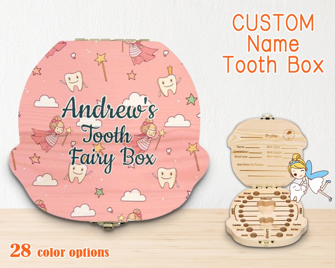 Custom Tooth Box With Name Tooth Box Funny Tooth Fairy Box Dental Jars ...
