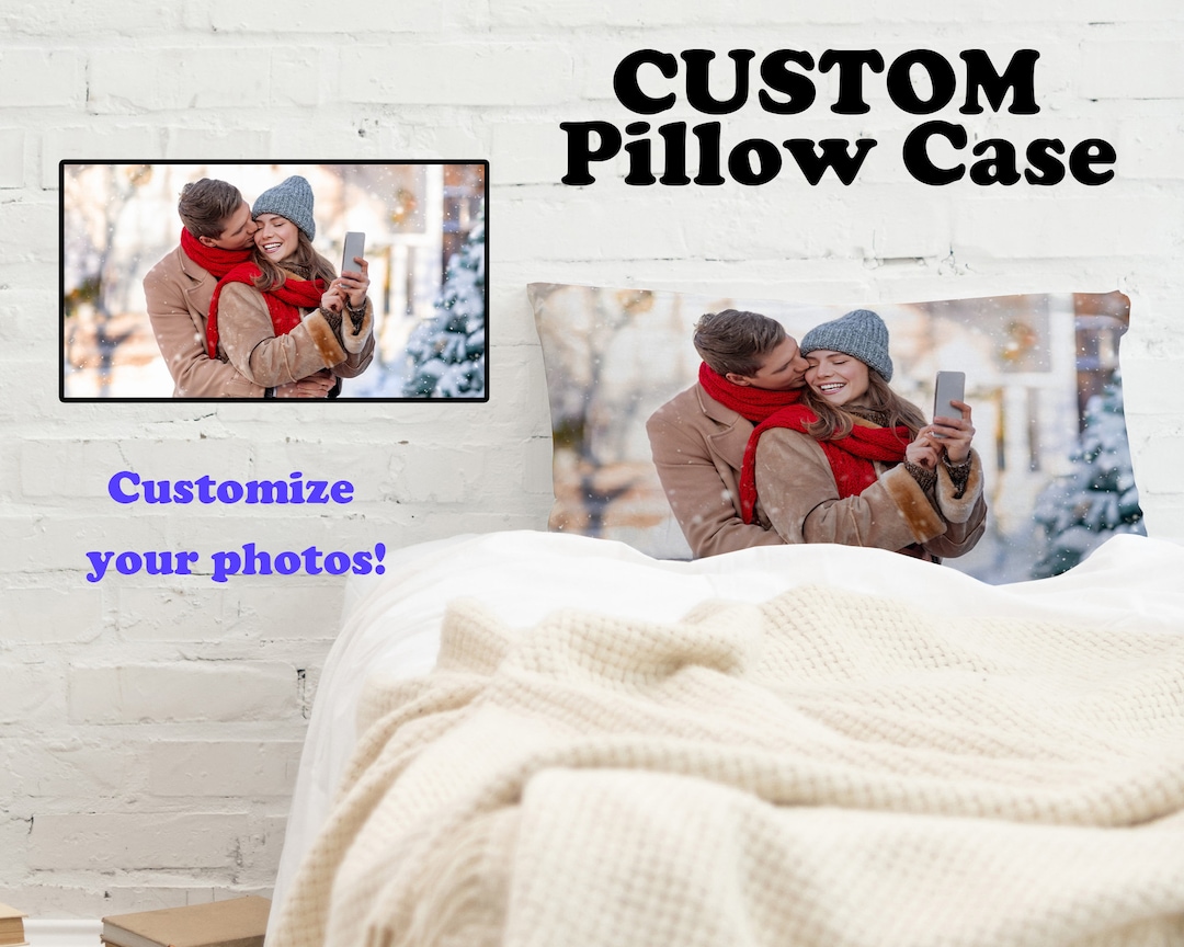 Custom Pillow Case With Photo Personalized Face Print Case Pillowcase ...
