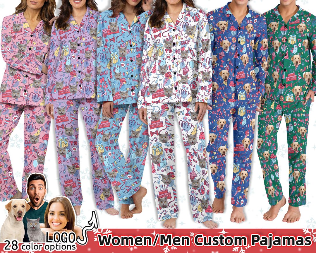 Birthday Pajamas Customized Pajama Set for Lovers Personalized Pajama ...