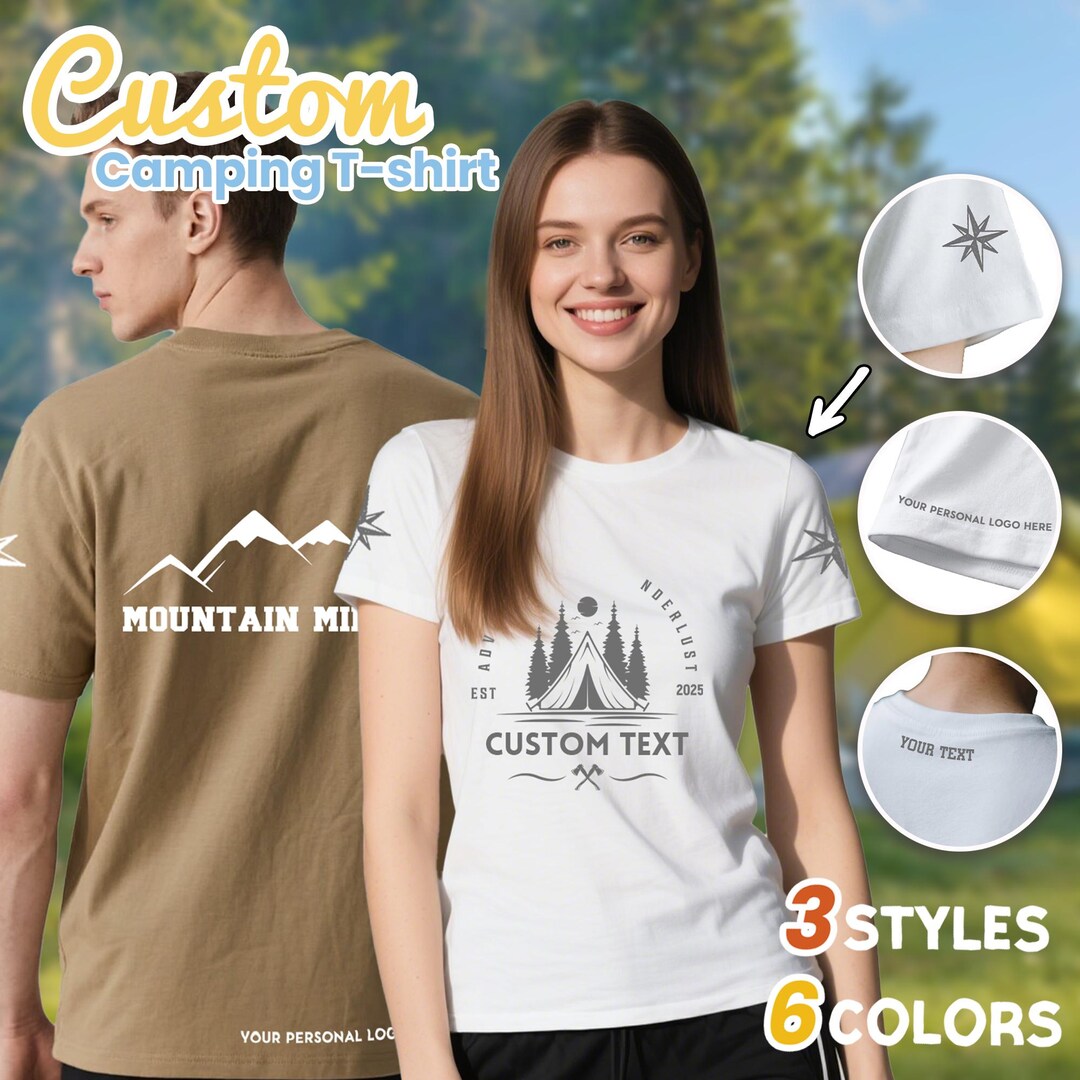 Custom Camp Shirt Personalized Camp Shirt Personalized Adventure Tee ...