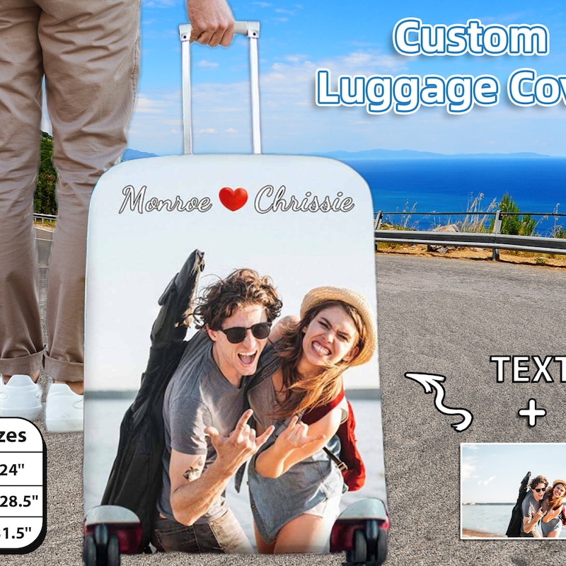 Custom Printed Suitcase Cover - Etsy