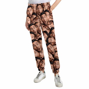 Custom Multi Face Joggers Customized Unisex Sweat Pants Personalized ...