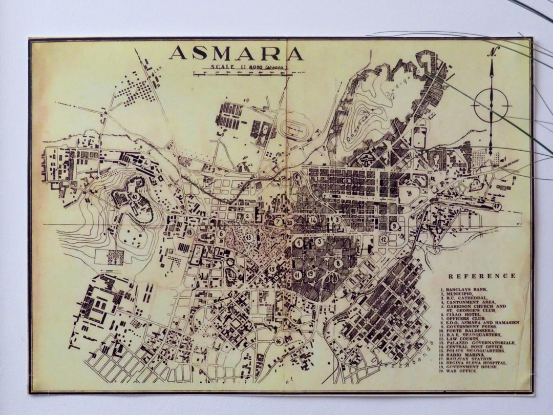 Asmara Map Poster - Etsy
