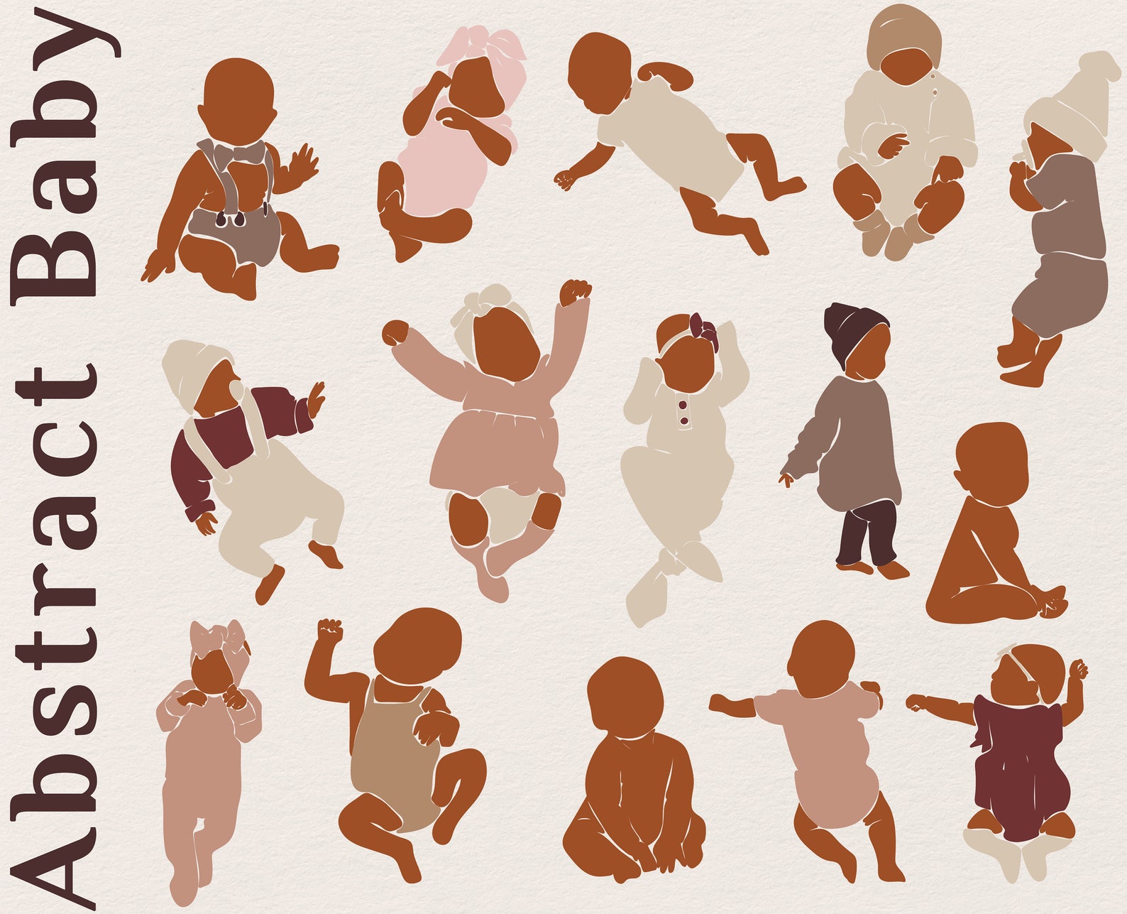 Abstract Kids Clipart Kids Svg Baby Clipart Nursery Print - Etsy