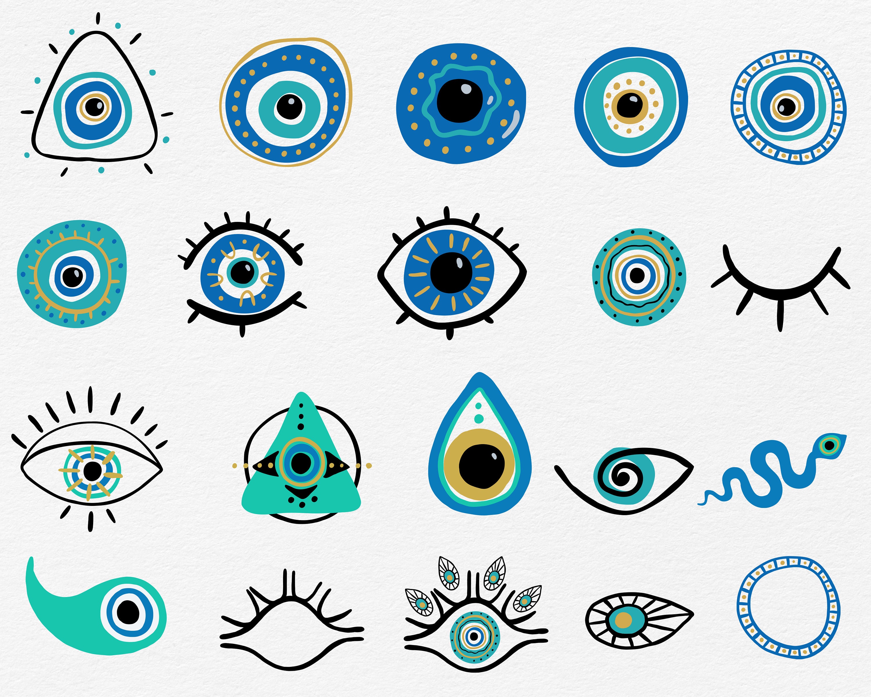 Mal de ojo svg paquete PNG ojo turco svg mal de ojo - Etsy México