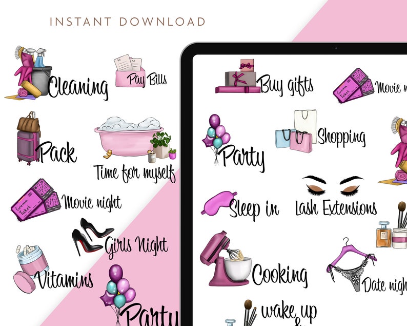 Daily Digital Stickers for Goodnotes, Everyday Use Stickers, Daily ...