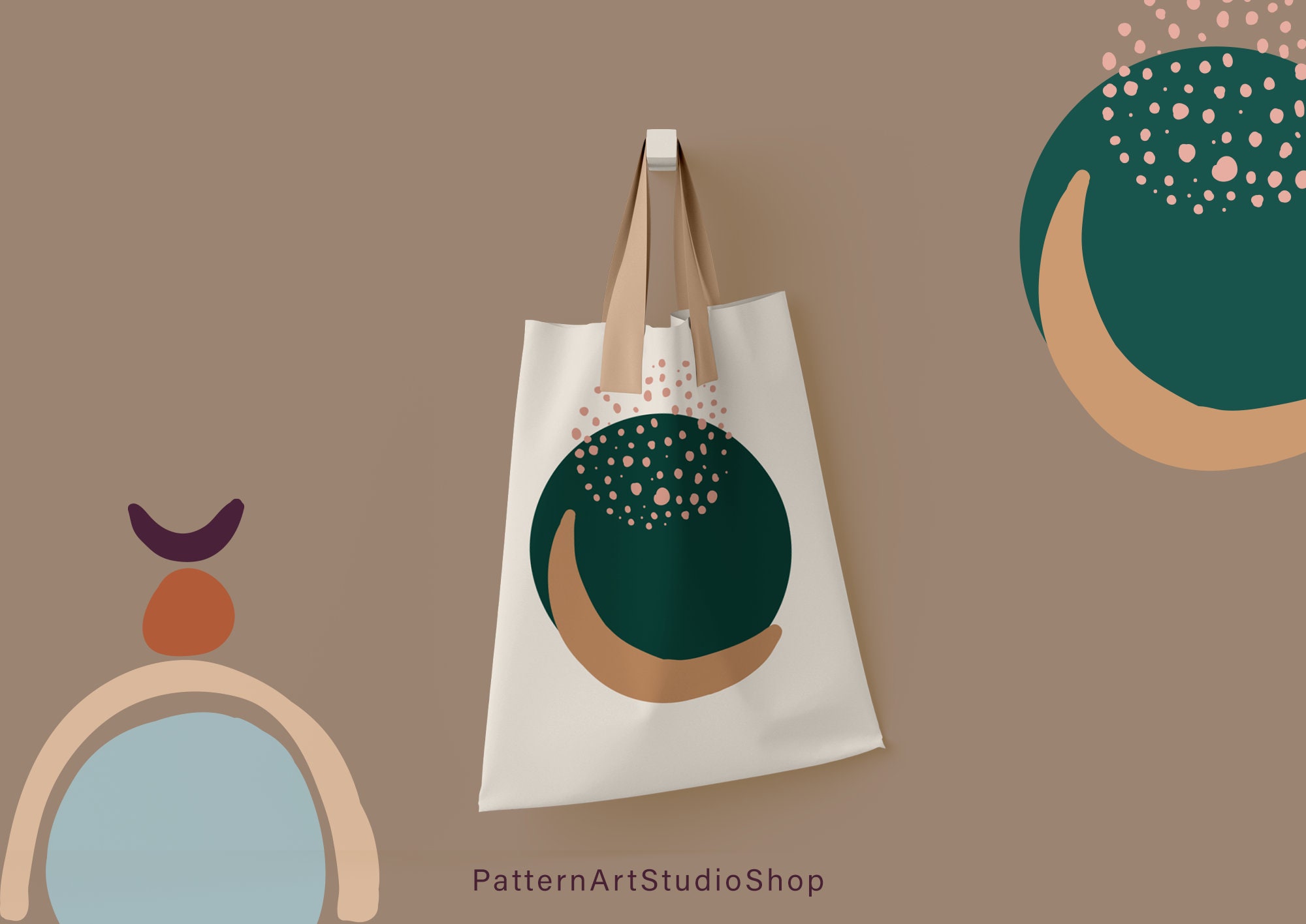 Boho Clipart Abstract Boho Clipart Modern Boho Collageshapes - Etsy