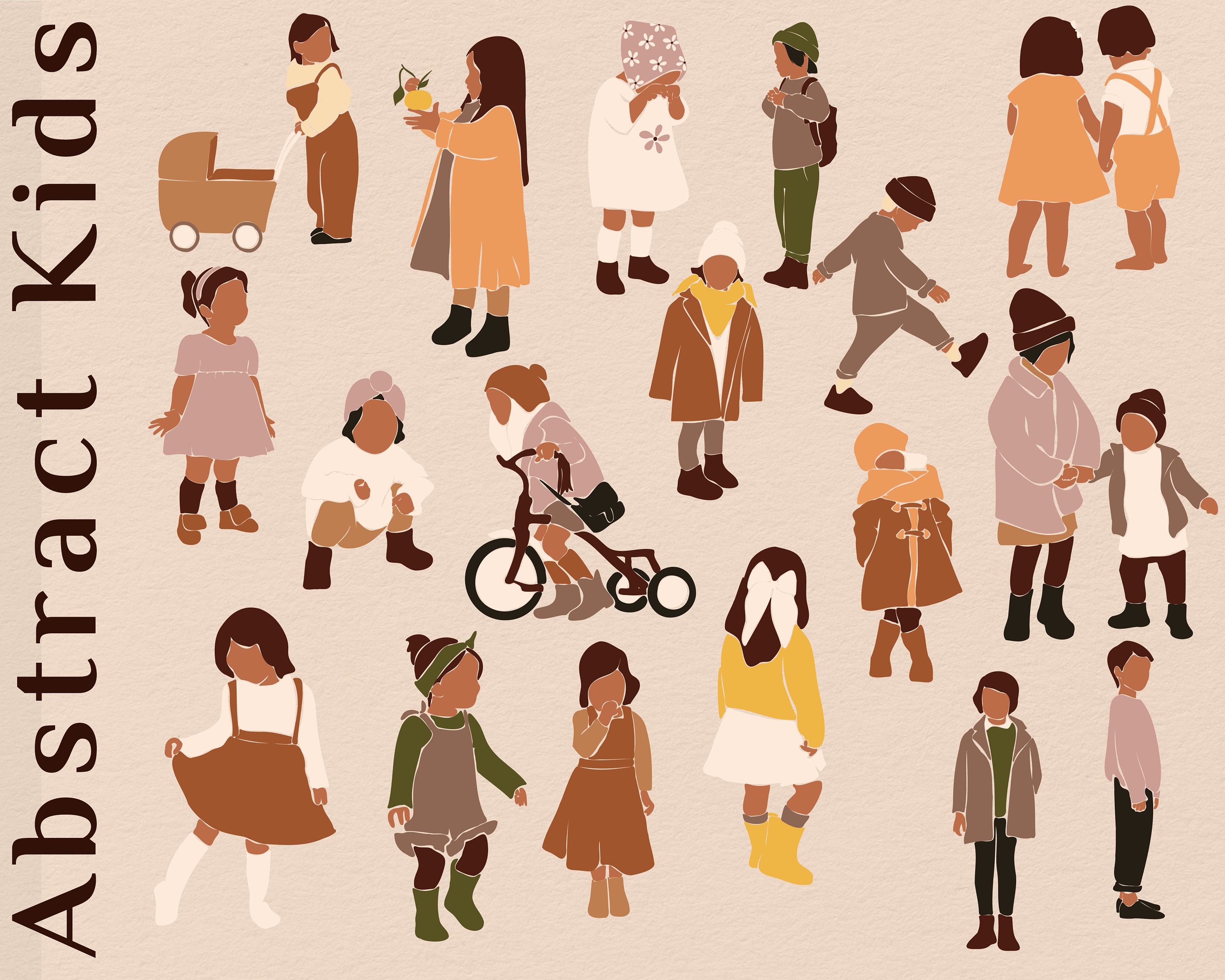 Abstract Kids Clipart, Abstract Baby Print, Svg Clipart, Svg Children ...