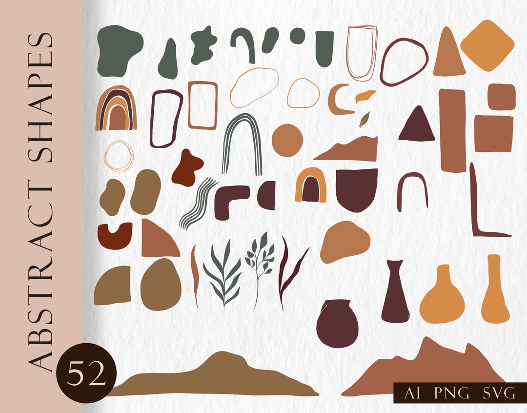 Abstract Shapes Clipart, Vector Shapes, Abstract SVG Files,modern ...