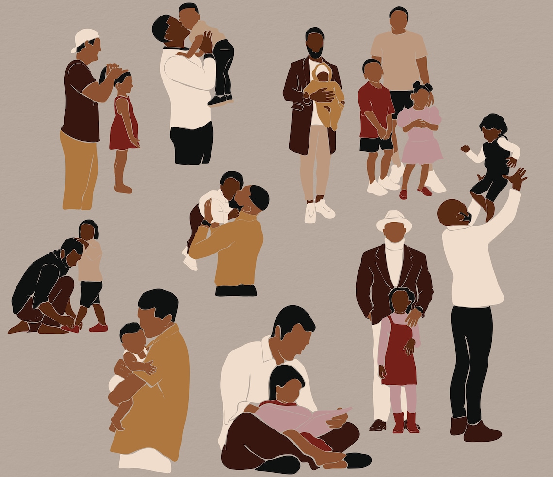 Fathers Day Clipart Black Fathers Svg Black Man SVG African - Etsy