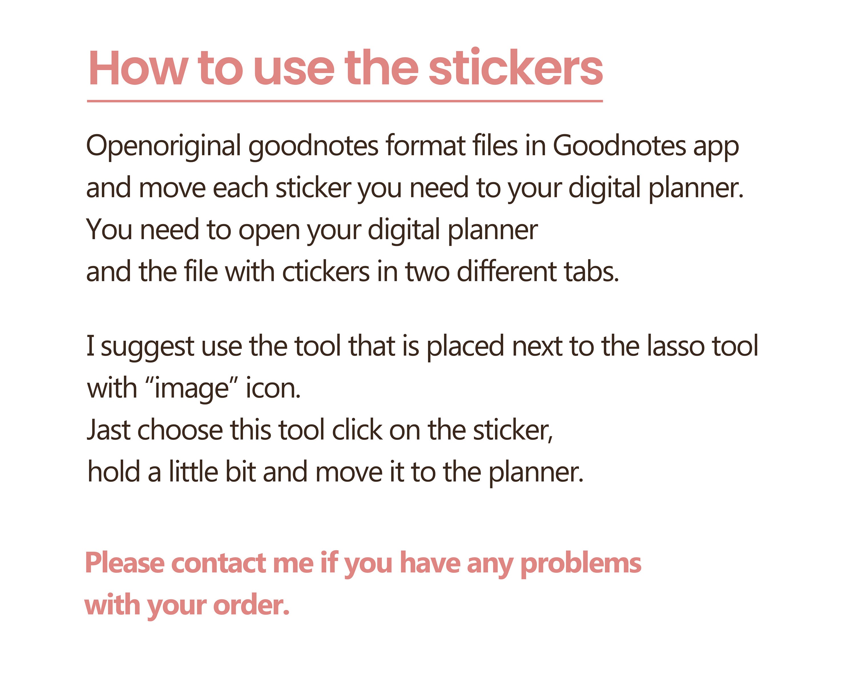 Everyday Stickers, Everyday Stickers for Goodnotes, Pre-cropped ...