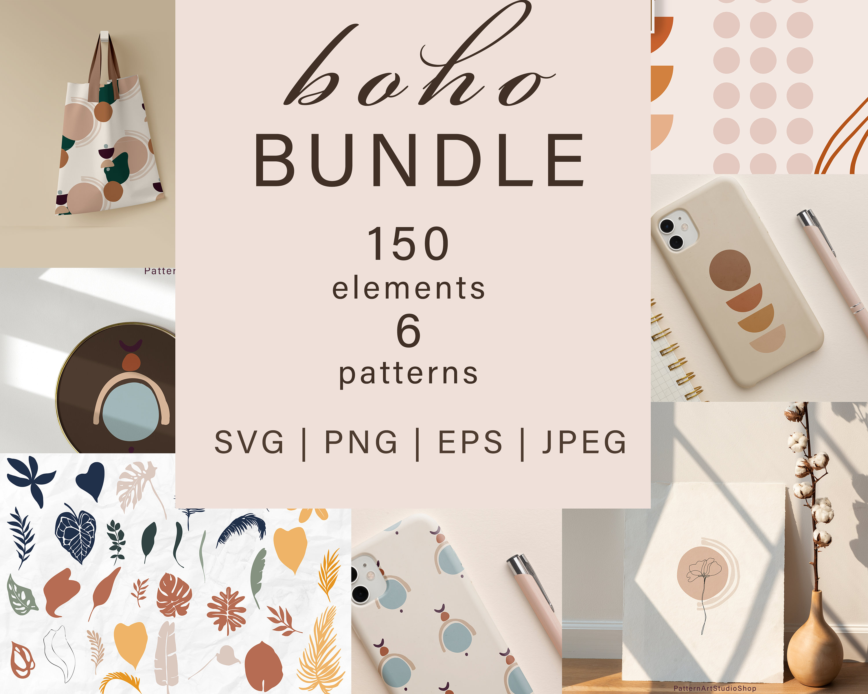 Abstract Shapes Svg Bundle Boho Shapes Svg Organic Shapes Svg - Etsy