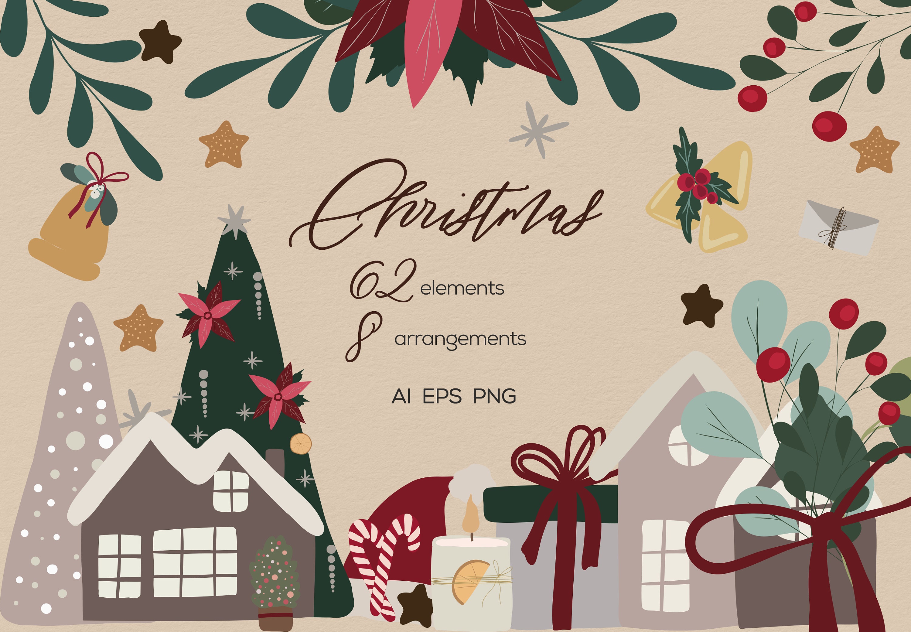 Christmas Svg Bundle, Christmas Clipart, Christmas Svg Files, Christmas ...