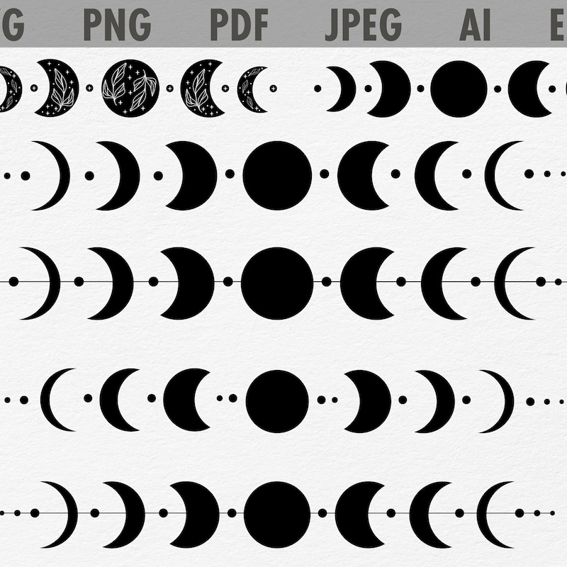 Moon Svg - Etsy