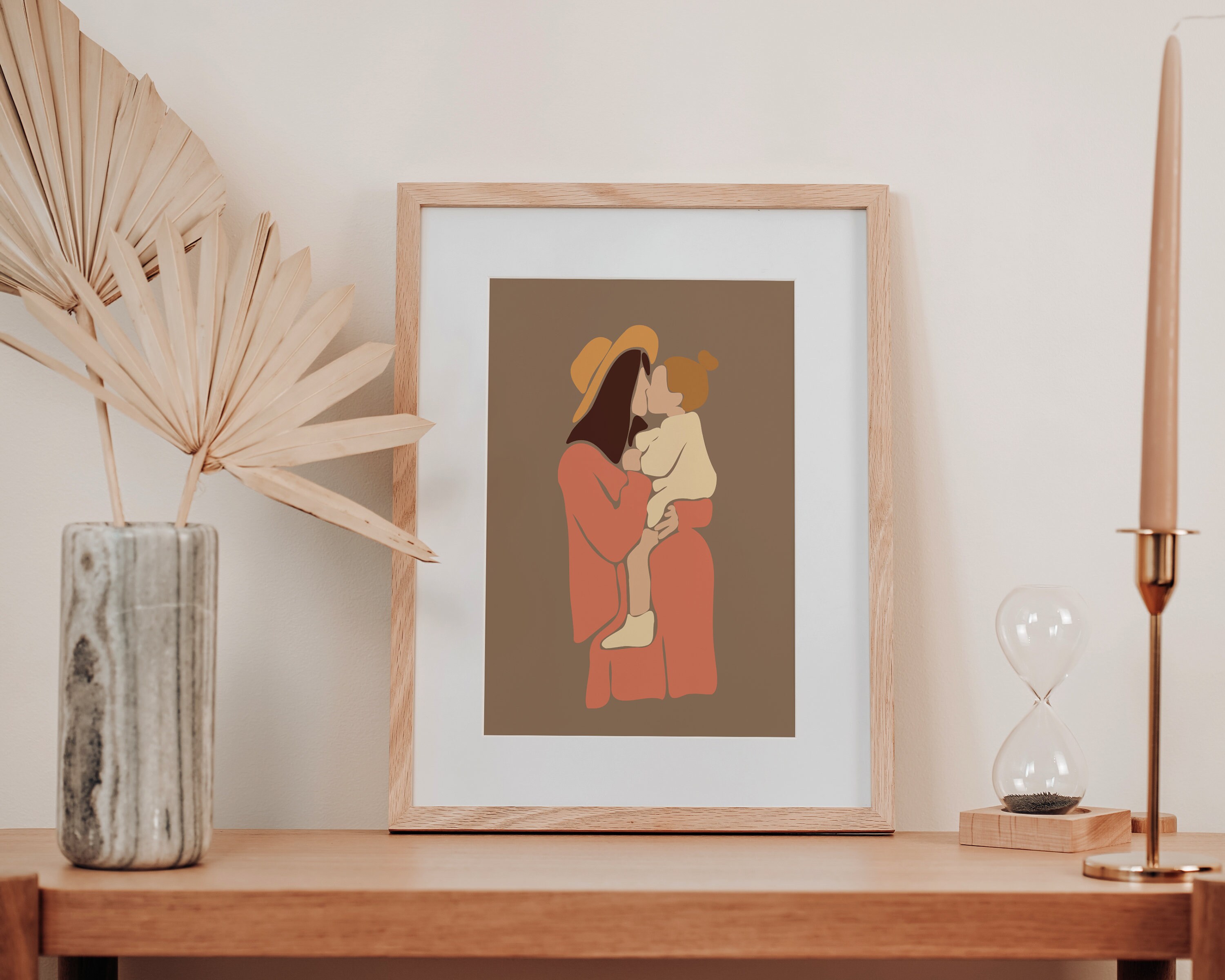 Abstract Mother Clipart, Mother's Day SVG, Mother Print, Woman Clipart ...