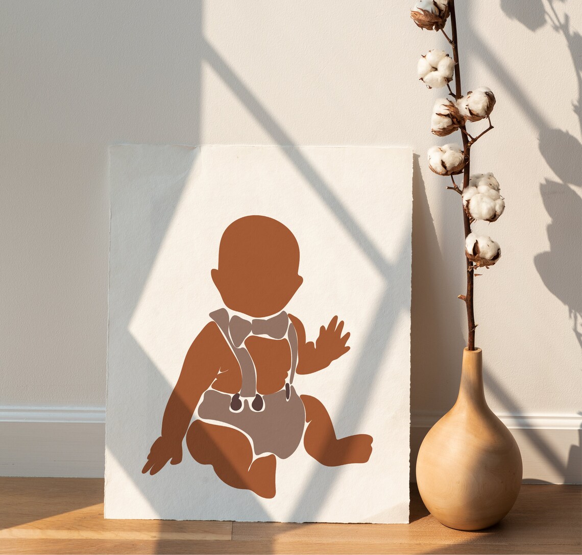 Boho Kids Clipart, Baby Clipart, Flat Vector Baby, Baby Svg Clipart ...