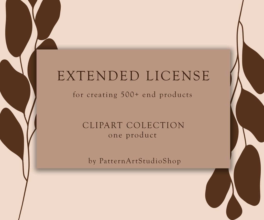 EXTENDED LICENSE | for Clipart Collection | 1 Product - Etsy