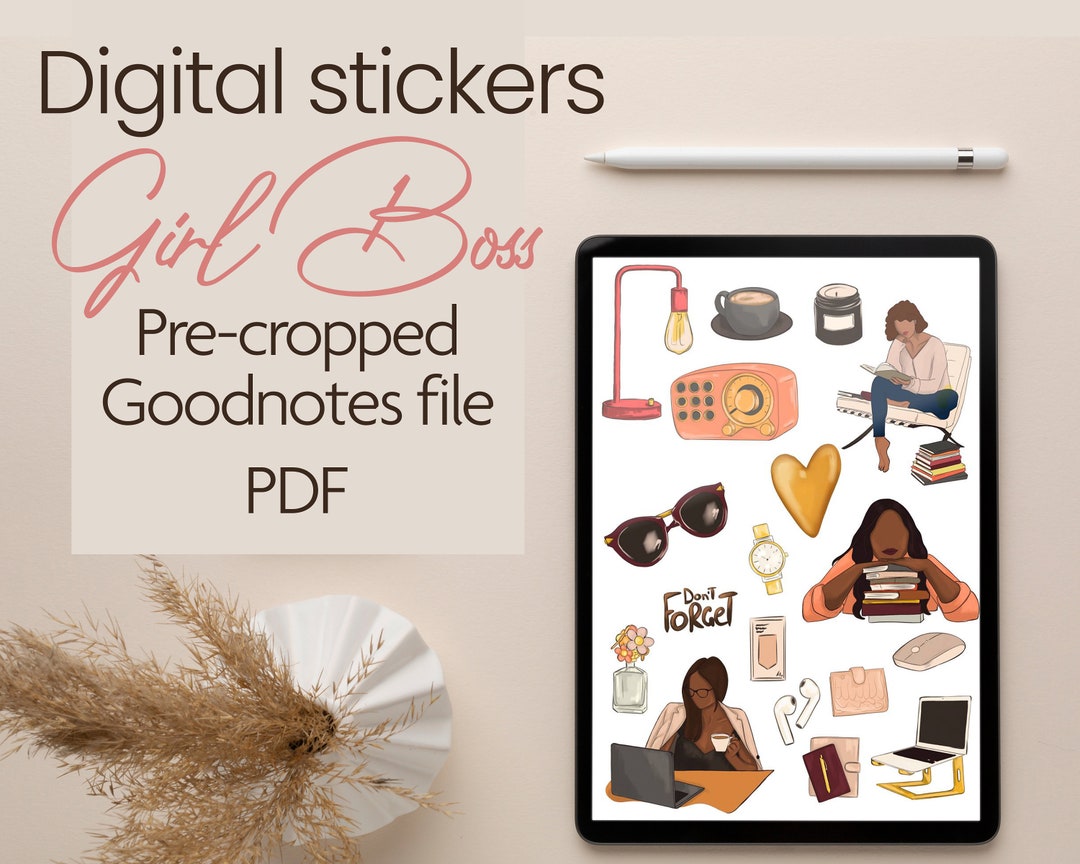 Girl Boss Business Women Digital Stickers, Black Girl Digital Stickers ...