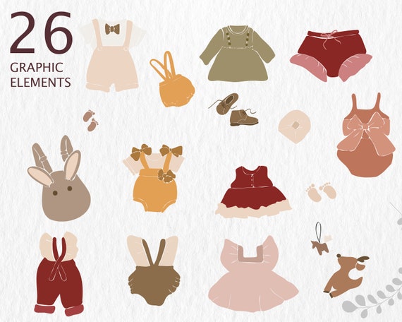 Clothes Svg Clipart Baby Stuff Baby Clipart Kids Clothes | Etsy