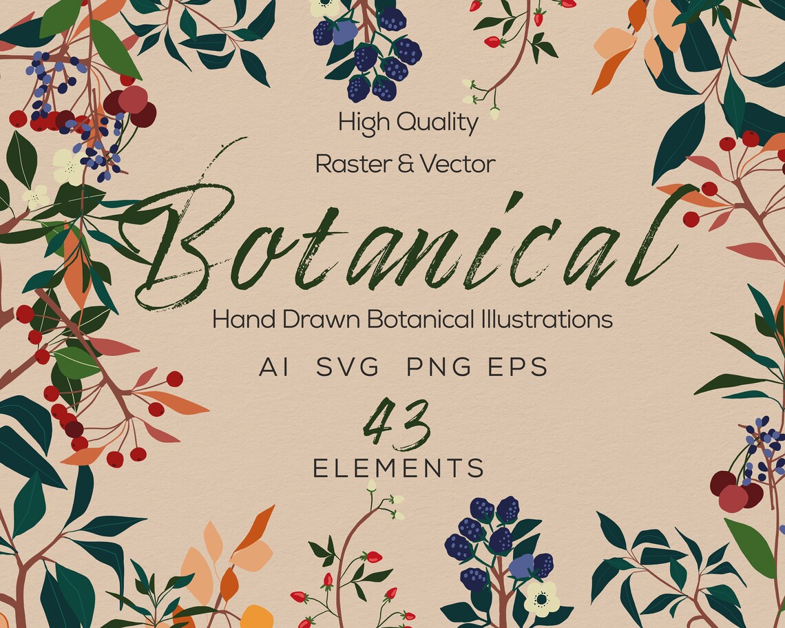 Fall Clipart Vector Fall Clipart Floral Png Clipart - Etsy