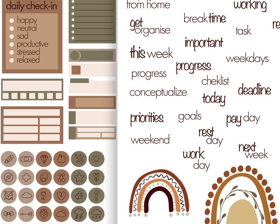 Everyday Stickers Everyday Stickers for Goodnotes - Etsy