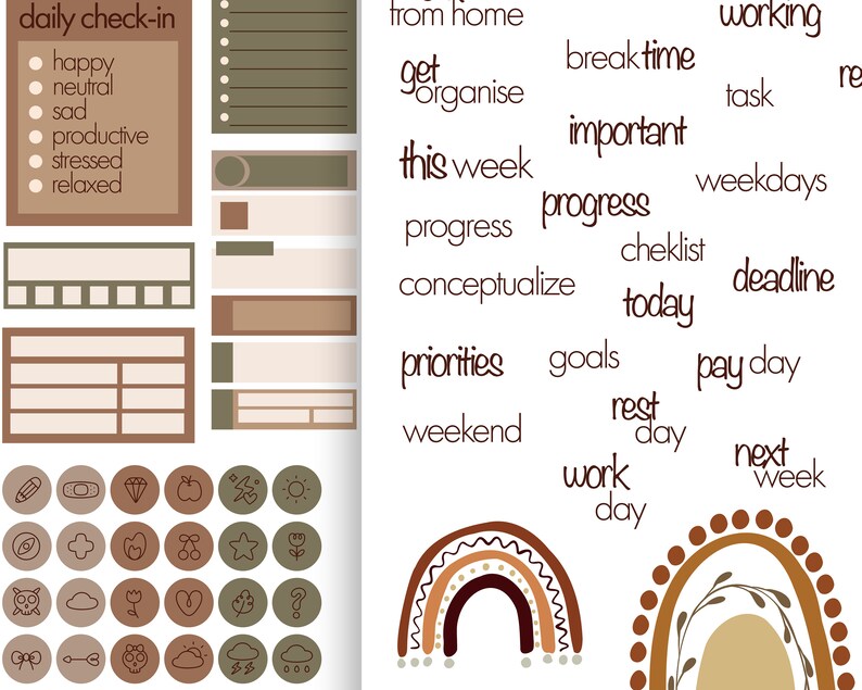 Everyday Stickers Everyday Stickers for Goodnotes - Etsy