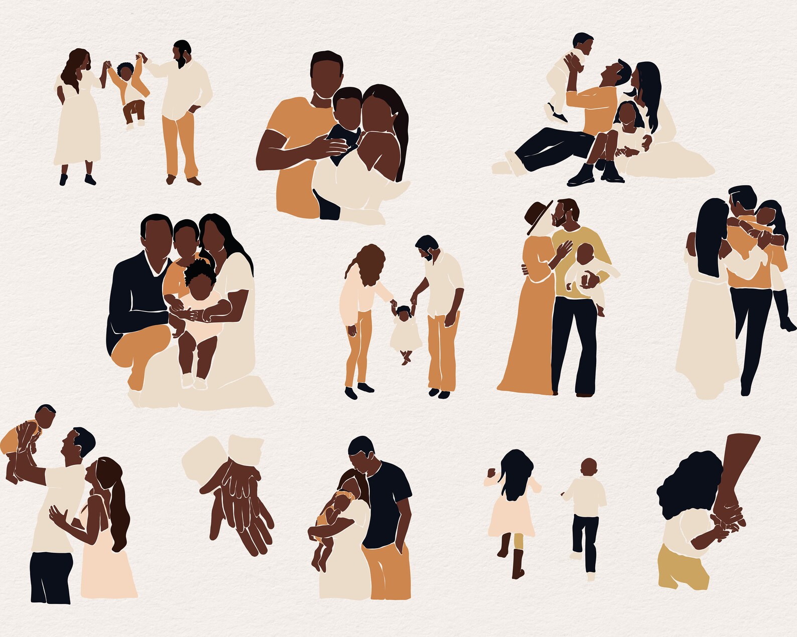 Abstract Family Clipart, Abstract Black Family, Svg Family Clipart ...