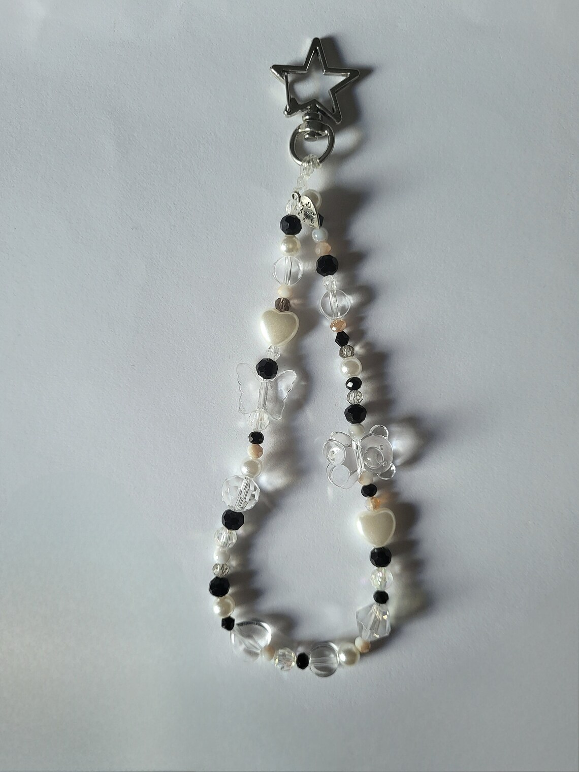 Multiple Colour Beaded Star Clasp Key Chain. Bag Charms Perfect ...