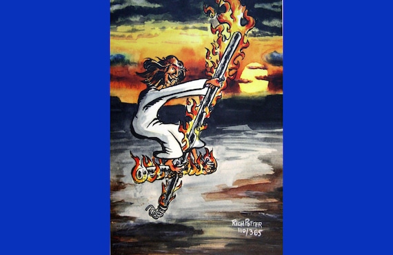 Jumping Jesus Postcard Pogo Stick 4x6 Funny | Etsy