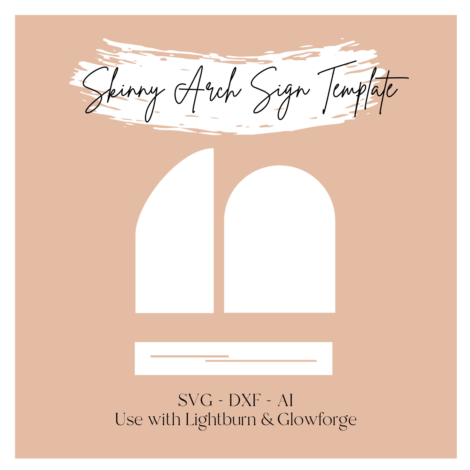 Buy Arch Bar SVG Template File | Quarter Arch Sign Bundle | Omtech ...