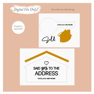 Realtor Sold Sign SVG Template File | Yes to the Address Sign | Omtech ...