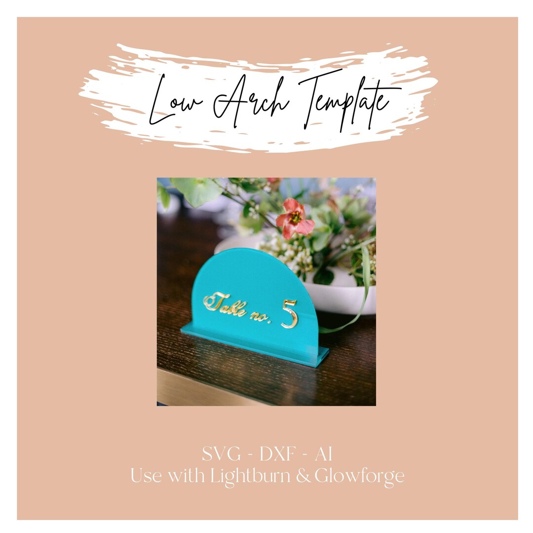 Low Arch Sign SVG Template File | Layered Wedding Sign | Omtech ...