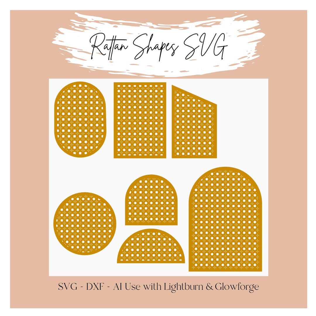 Rattan Shapes SVG Template File | Arch Oval Round Slant Wedding Sign ...