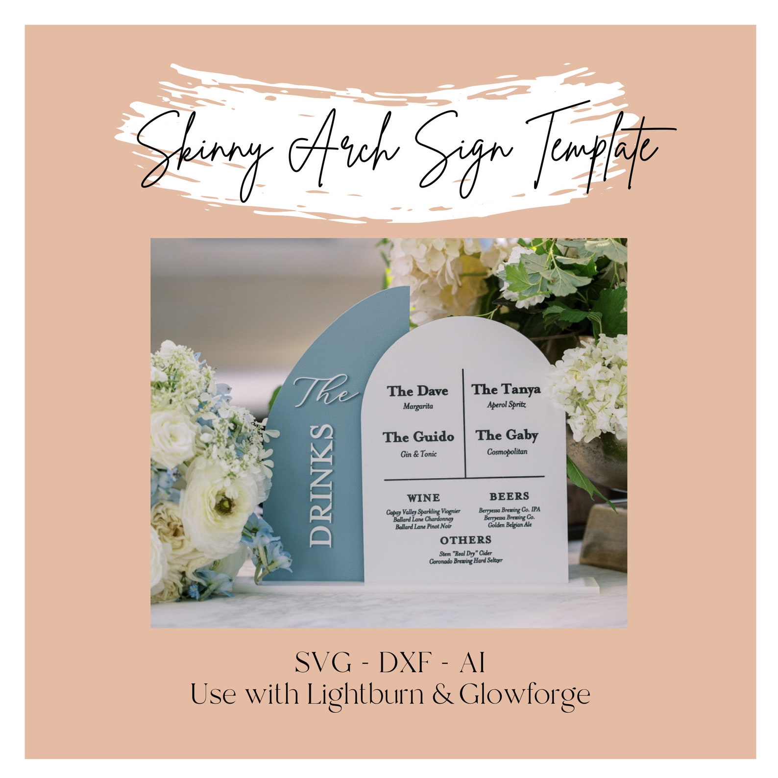 Arch Bar SVG Template File | Quarter Arch Sign Bundle | Omtech ...