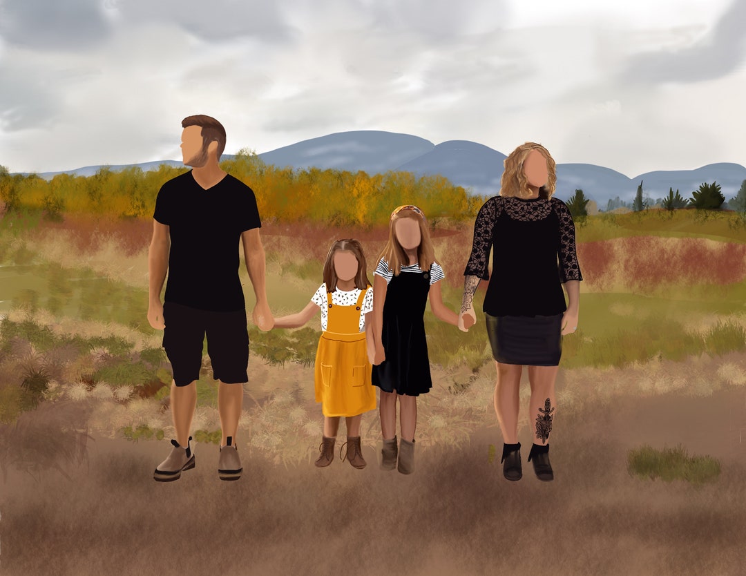 Hand Drawn Digital Portraits - Etsy