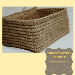 Crochet Basket Pattern. Rectangular Basket Pattern. Crochet | Etsy