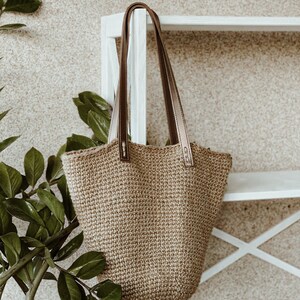 Crochet Jute Bag Pattern. PDF Pattern. Handbag Pattern. Crochet Jute ...