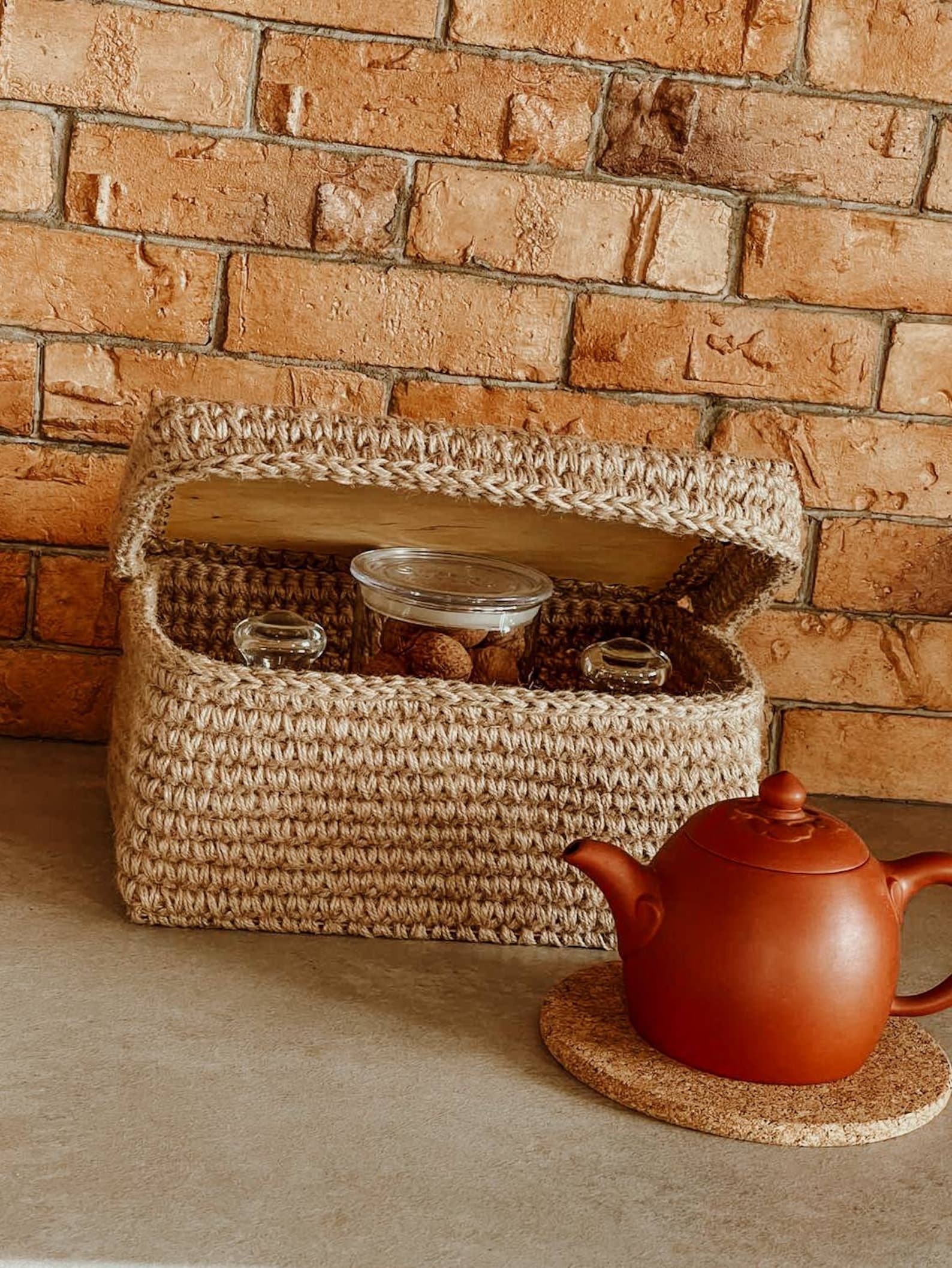 Crochet Basket Pattern. Rectangular Basket Pattern. Crochet | Etsy